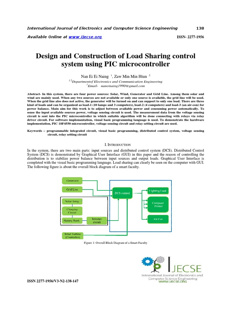 Load Sharing System with PIC Controller | PDF | Pic Microcontroller | Relay