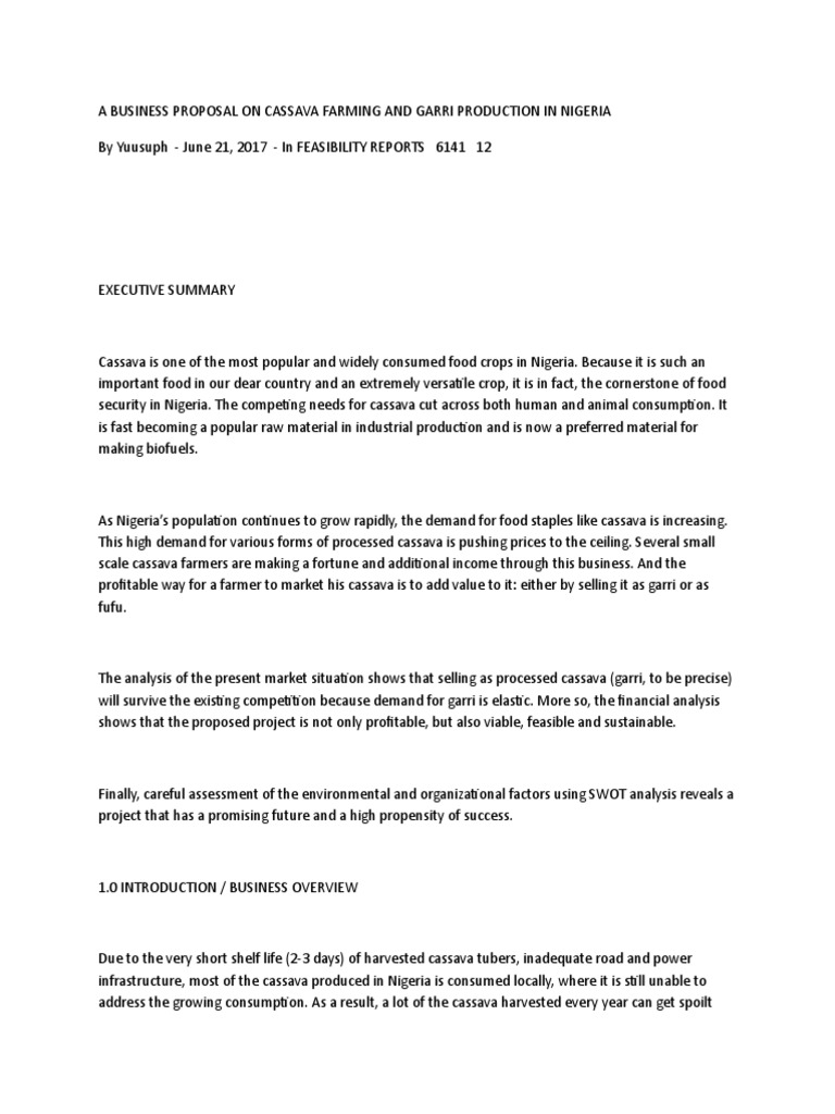 A Business Prop | PDF | Agriculture | Business