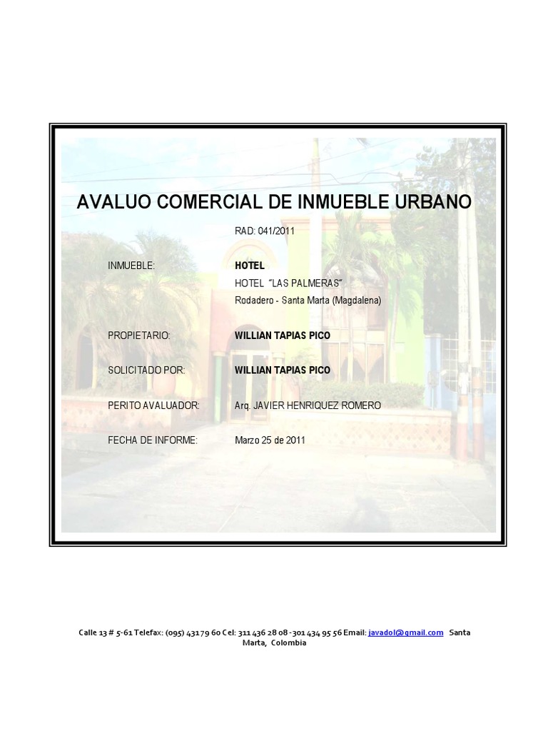 Avaluo Hotel Sta Marta PDF | PDF
