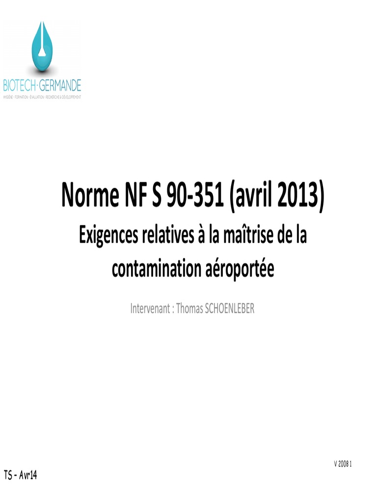 Norme NF S 90-351 : Maîtrise de l'air | PDF | Atmosphère de la Terre | Environnement naturel