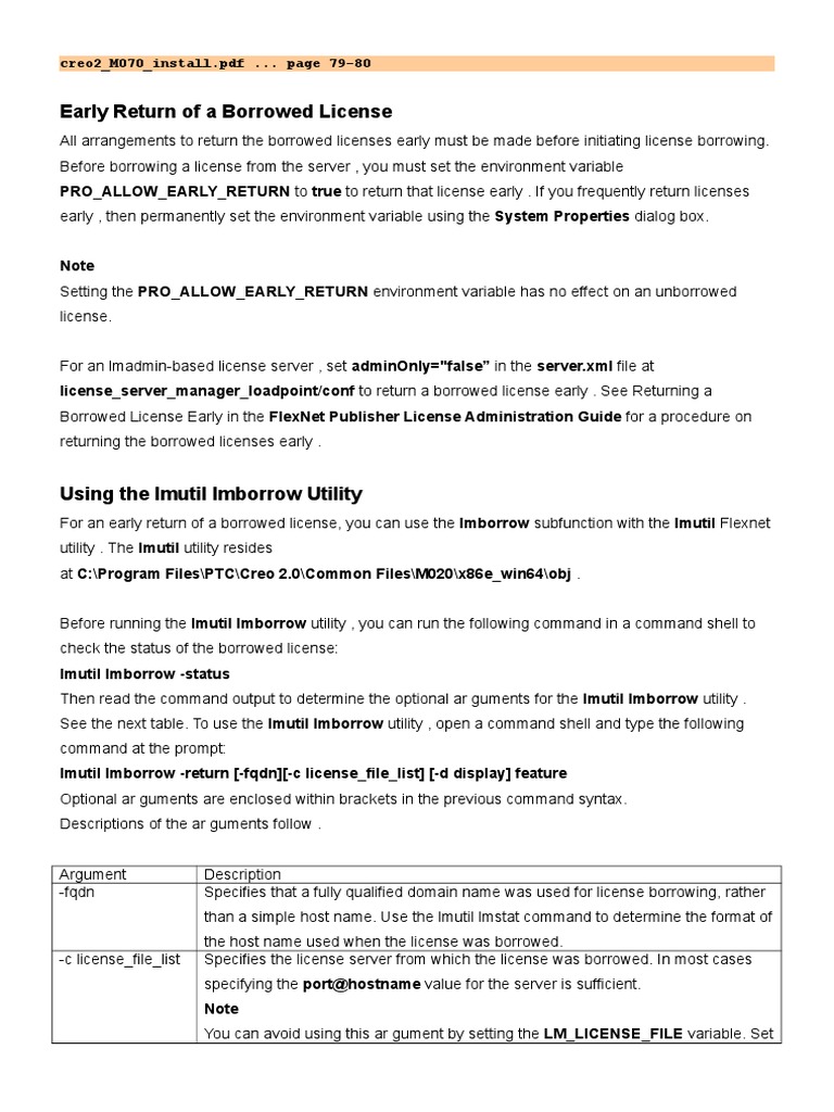 Creo2 m070 Install Early Return | PDF | Command Line Interface | Software