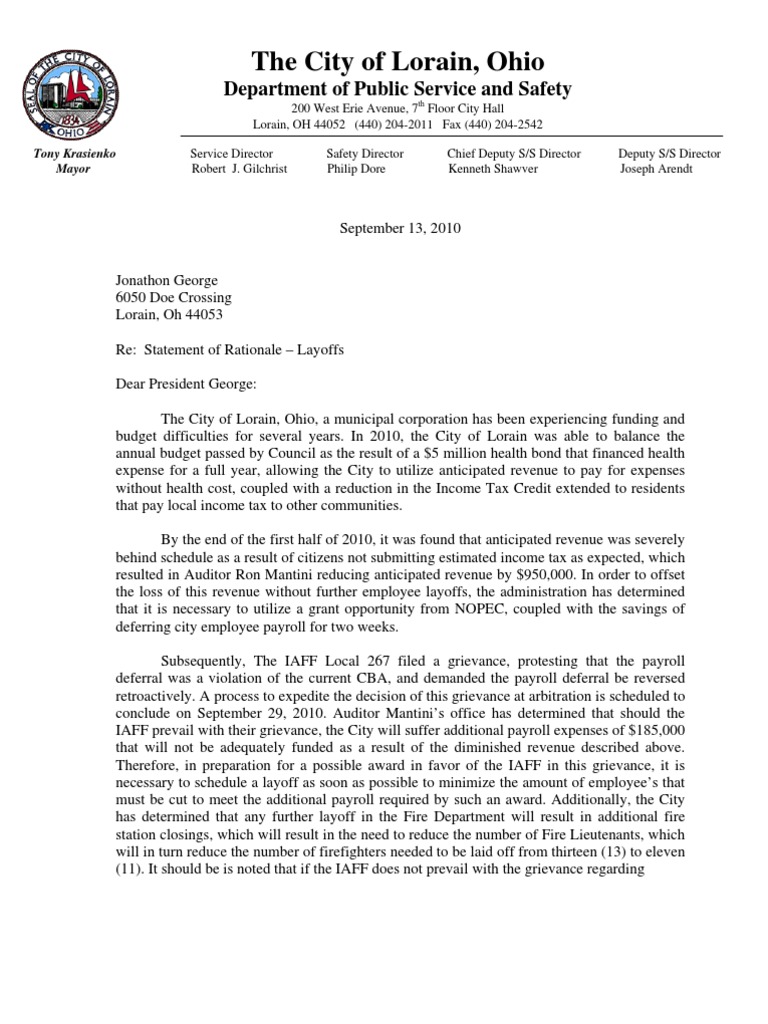 lfd_rational_letter | Layoff | Payroll