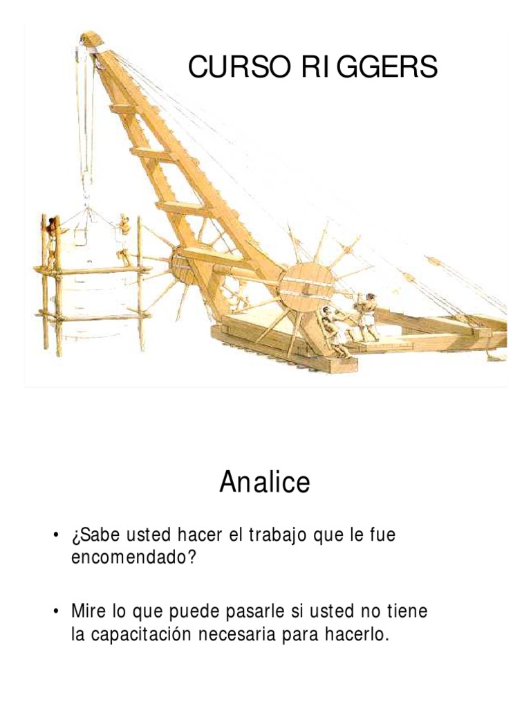 Curso Riggers | PDF | Pulgar | Grúa (máquina)