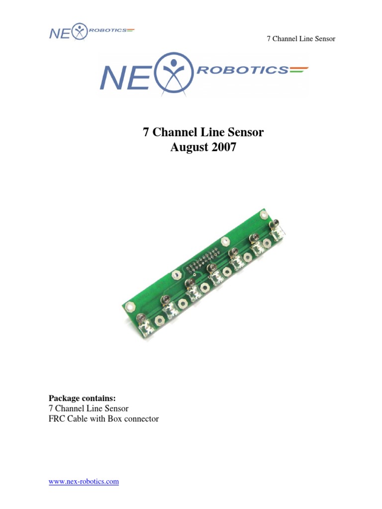 7 Channel Line Sensor PDF | PDF | Light Emitting Diode | Sensor