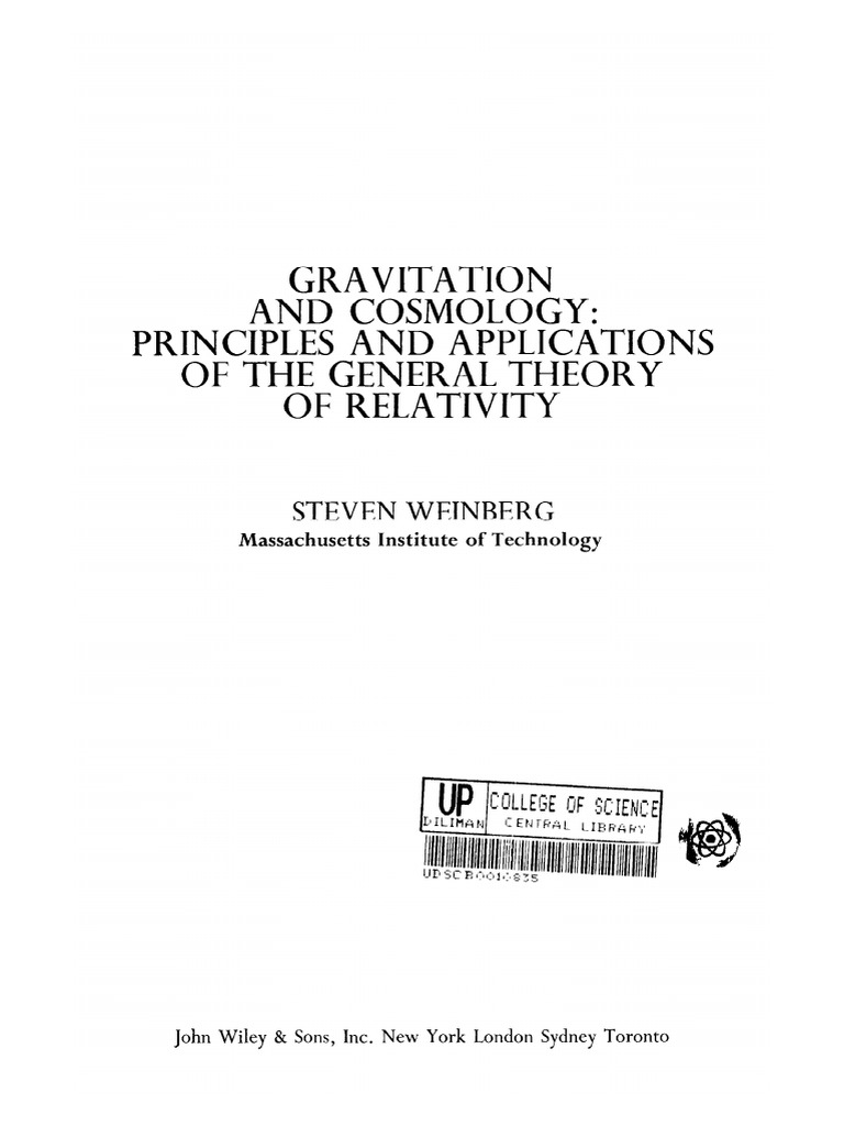 Weinberg S Gravitation and Cosmology Principles and Applications of The ...