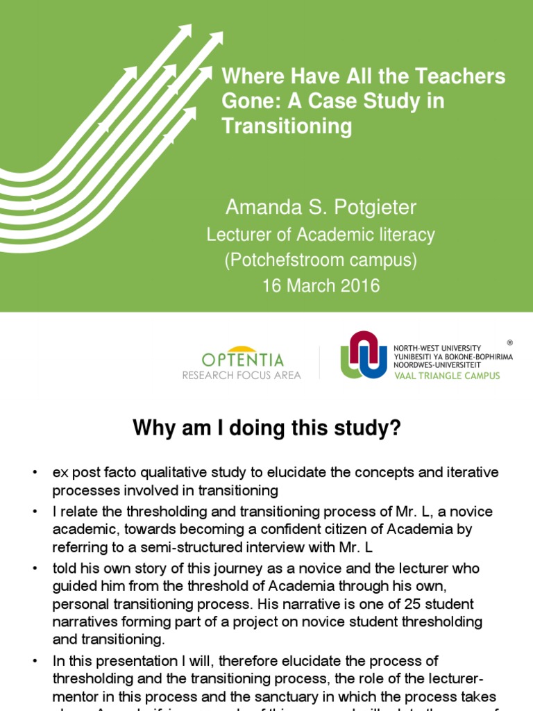 Where Have All The Teachers Gone: A Case Study in Transitioning | PDF ...