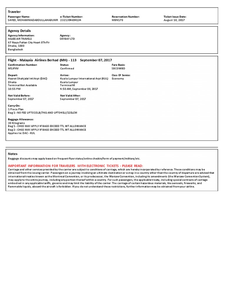 Air Ticket | PDF | Aviation | Transport