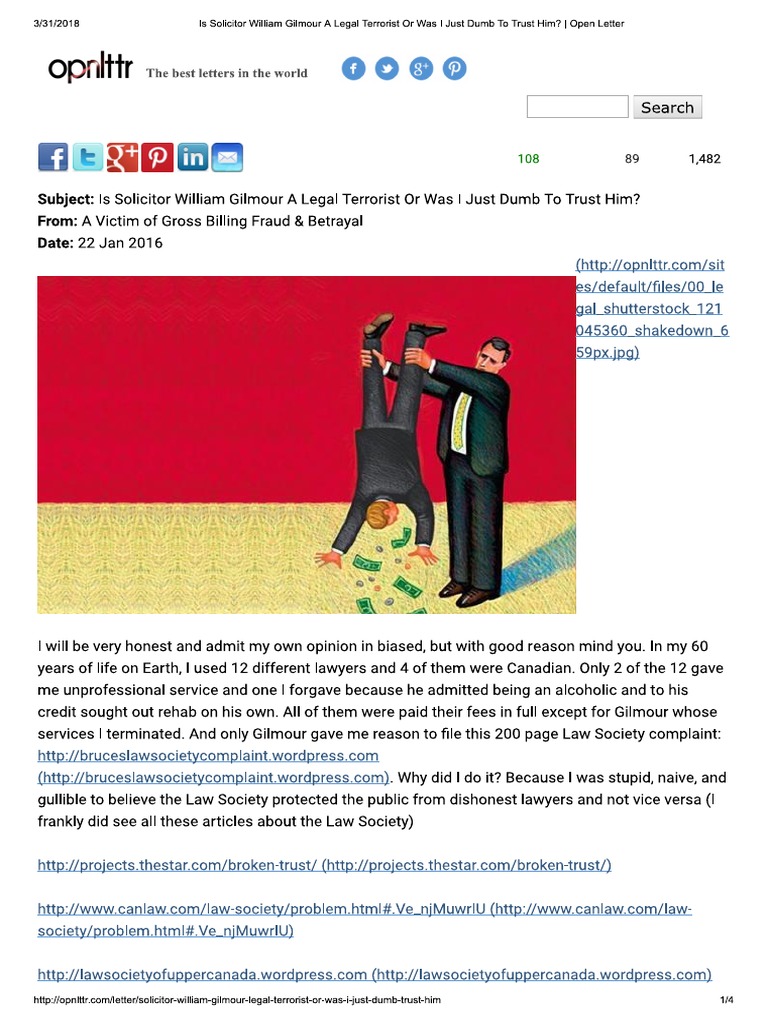 Solicitor Bill Gilmour Review | PDF | Lawyer | Justice