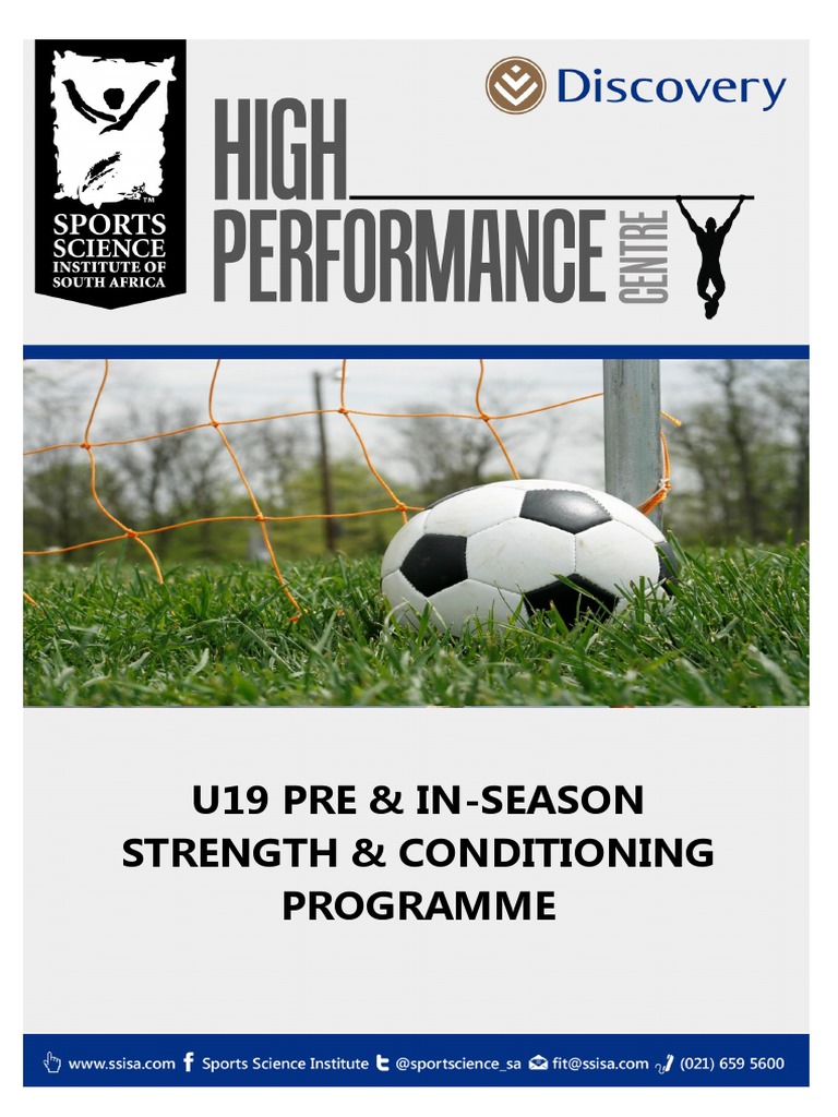 Soccer Programme U19 Pre in Season | PDF | Flexibility (Anatomy ...