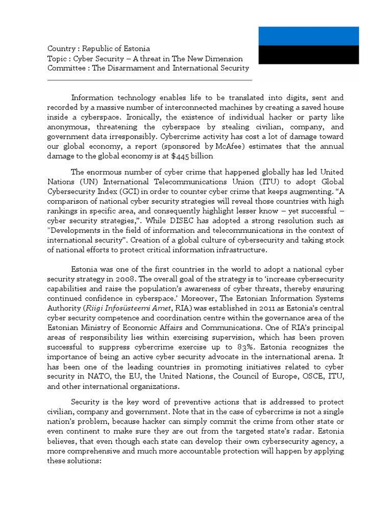 Position Paper Cyber Security | PDF | Cyberwarfare | Security