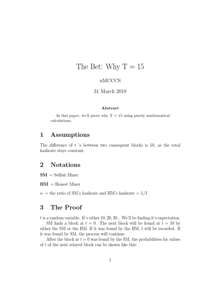 Selfish PDF | PDF | Expected Value | Odds