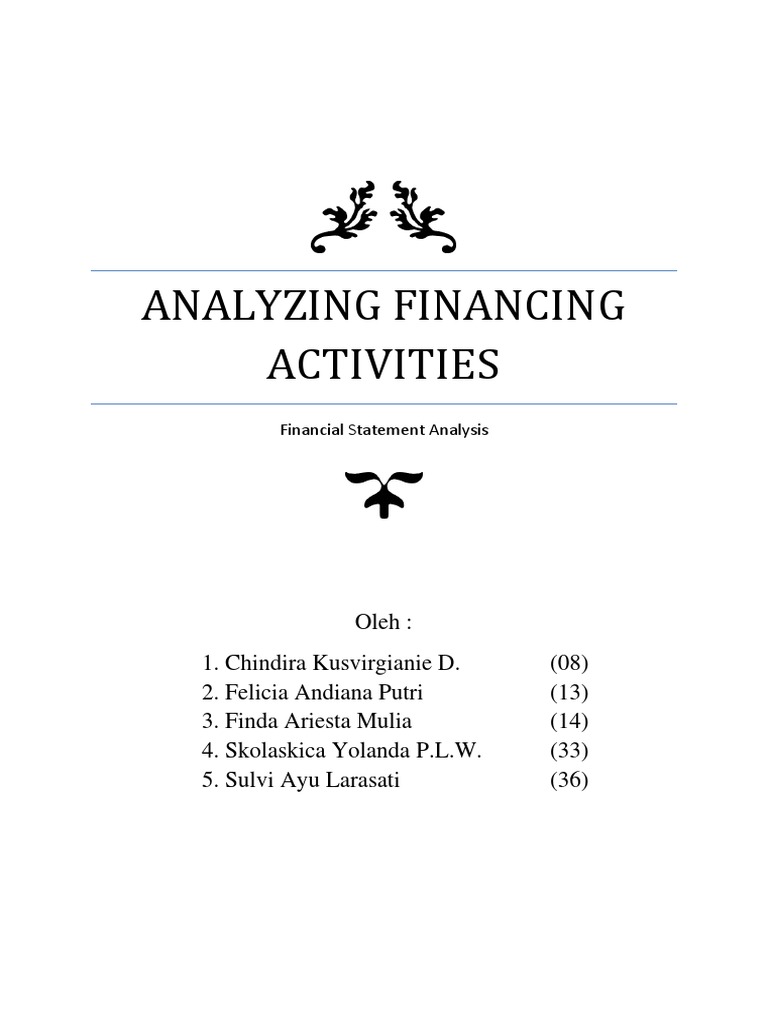 Paper Analyzing Financing Activities Fix | PDF