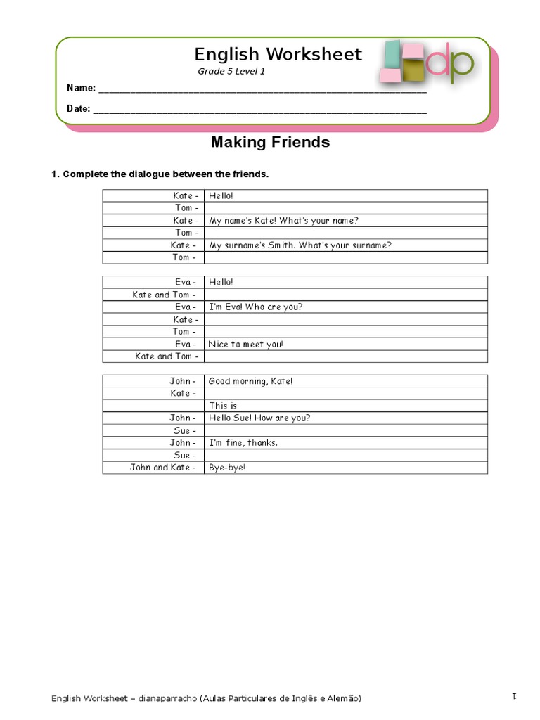 Making Friends | PDF