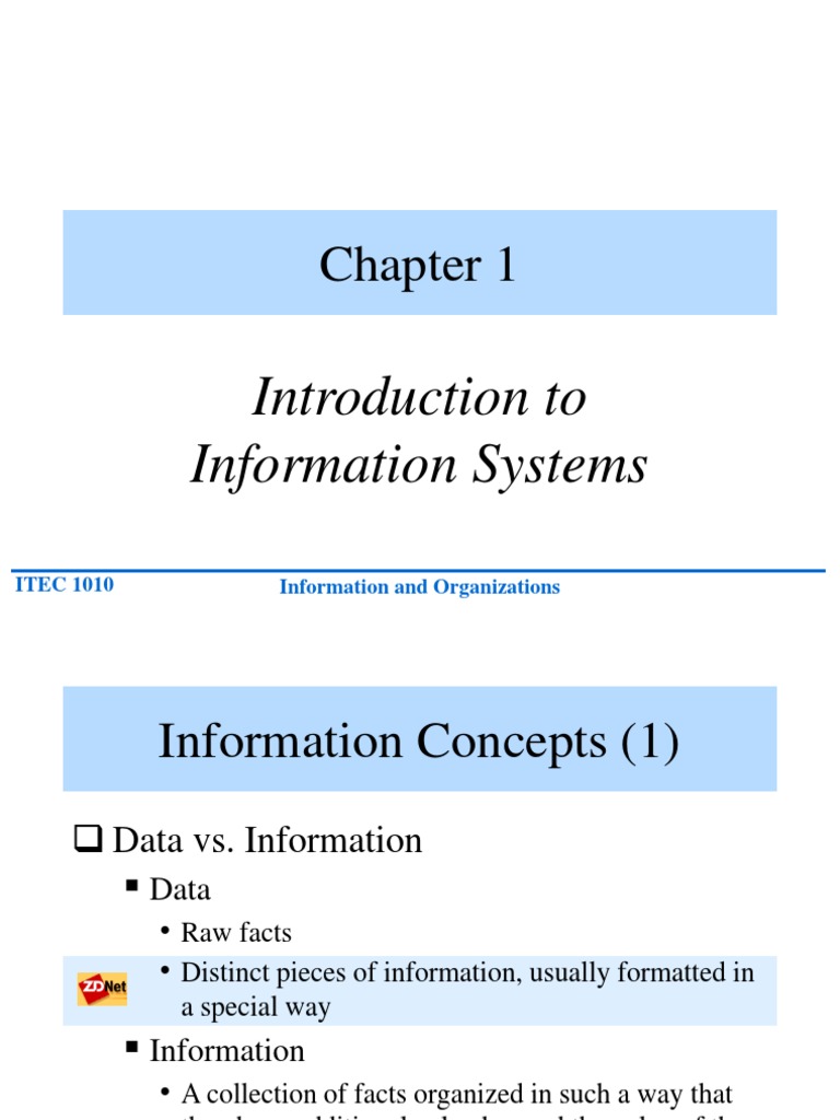 Chapter1-1ntroduction Ifnormation System | PDF | Computer Network | Databases