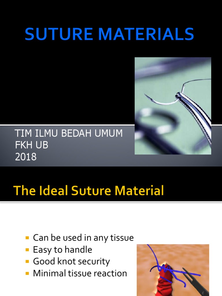 Suture Material and Suturing | PDF | Surgical Suture | Medical Specialties