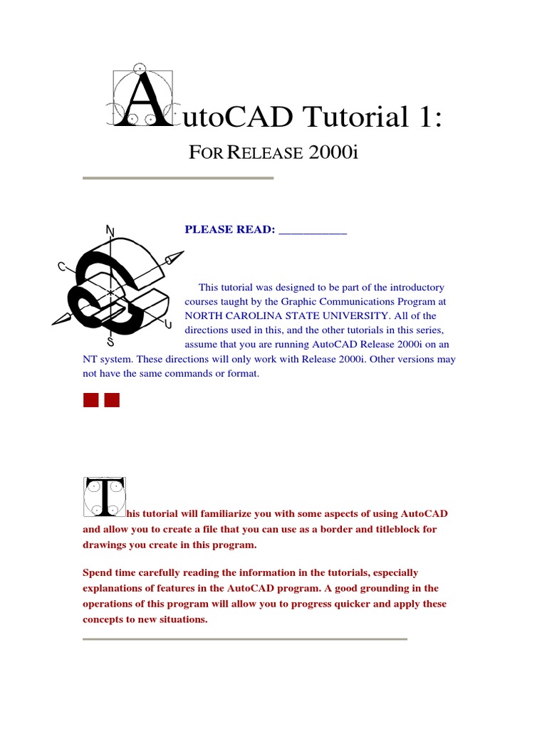 Introduction to AutoCAD 2000i: Creating a Title Block and Border | PDF ...