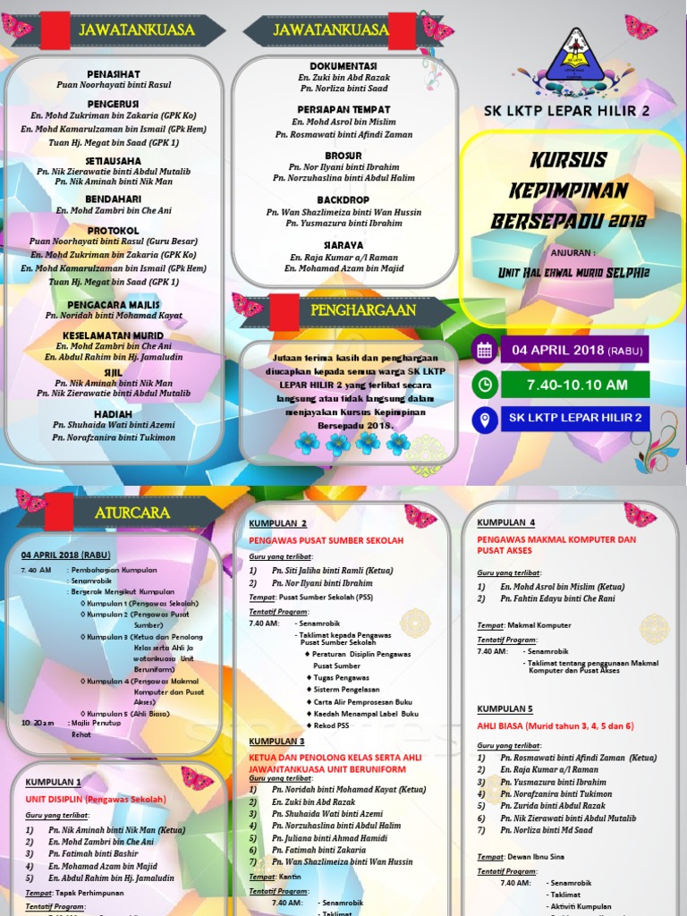 Brosur Kursus Kepimpinan 2018 PDF | PDF