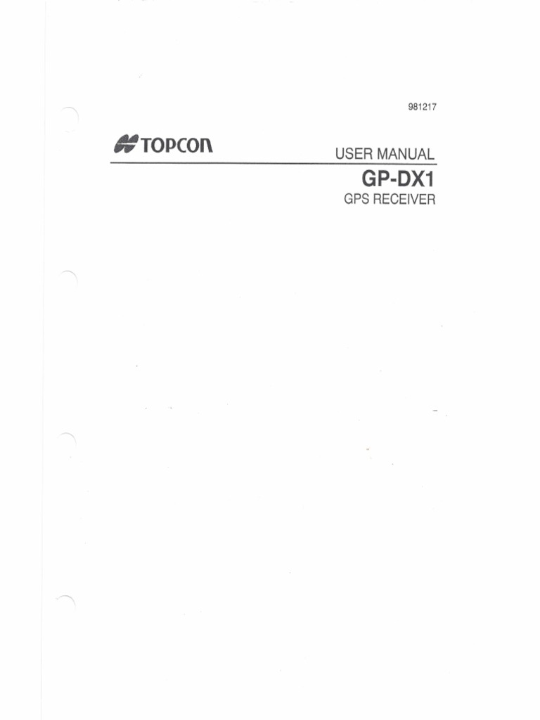 Topcon GP-DX1 Manual | PDF