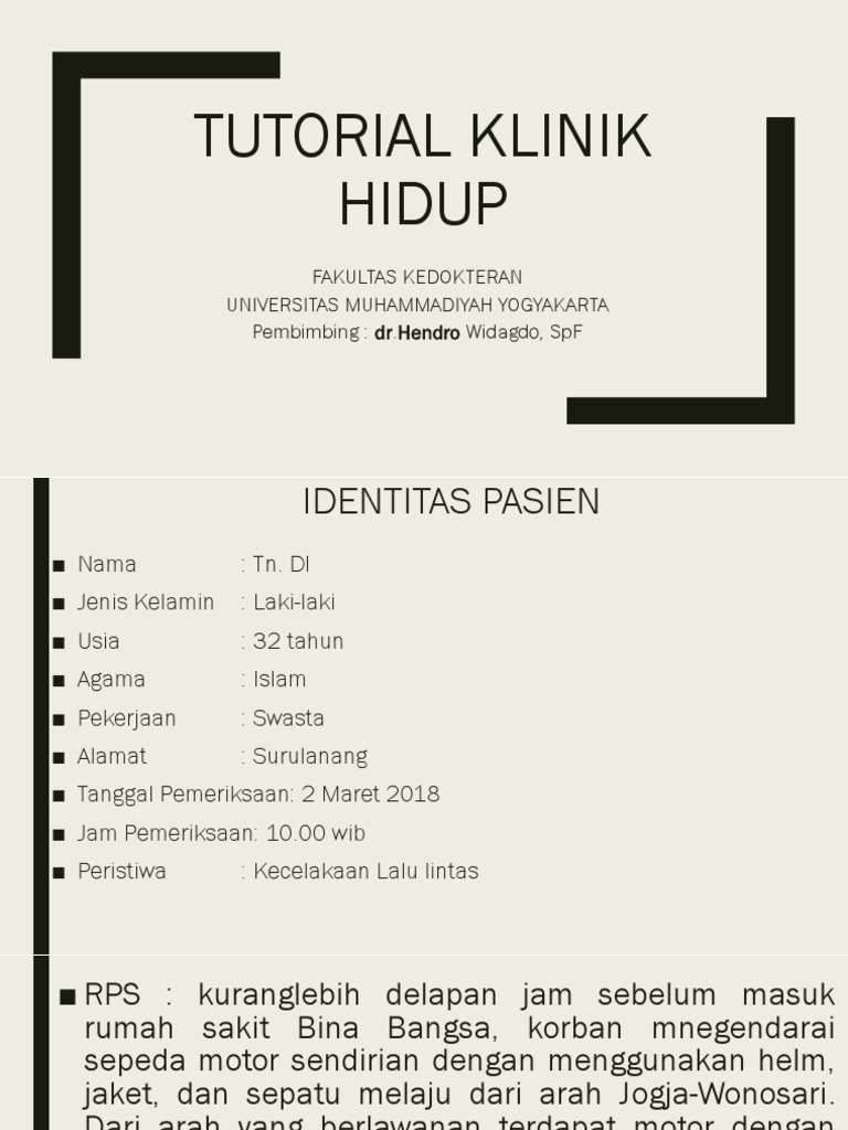 Tutorial Klinik Forensik Hidup | PDF