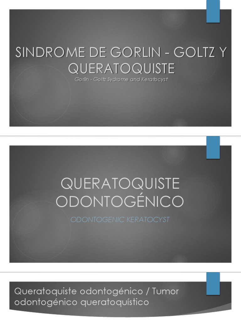 Sindrome de Gorlin Golz y Queratoquiste | PDF | Especialidades Medicas ...