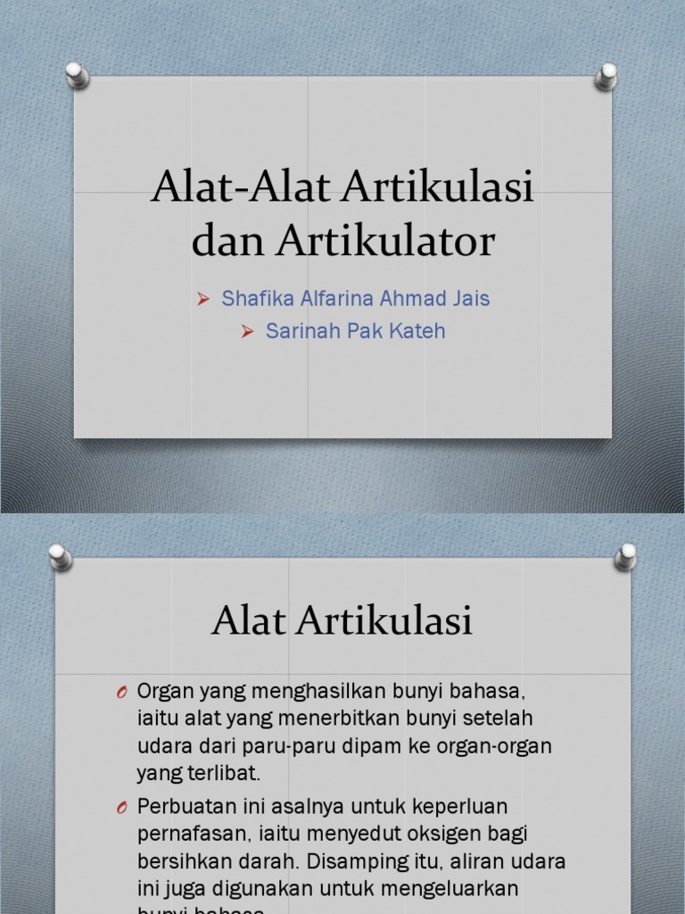 Alat-Alat Artikulasi Dan Artikulator | PDF