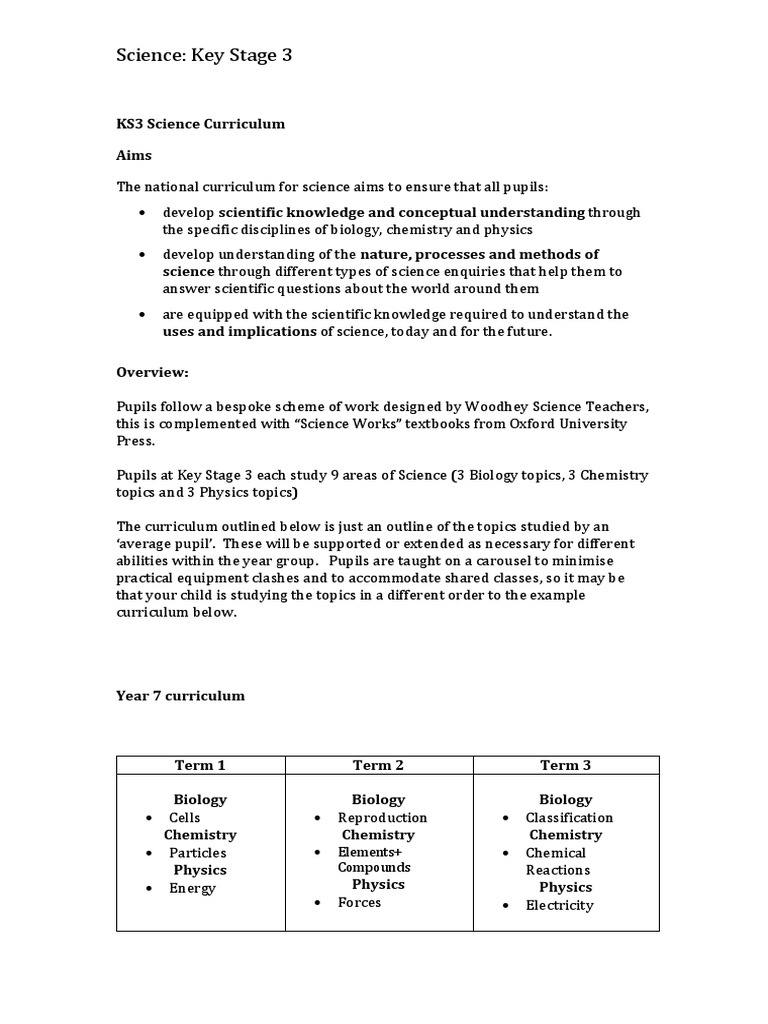 KS3 Science | PDF | Chemistry | Biology