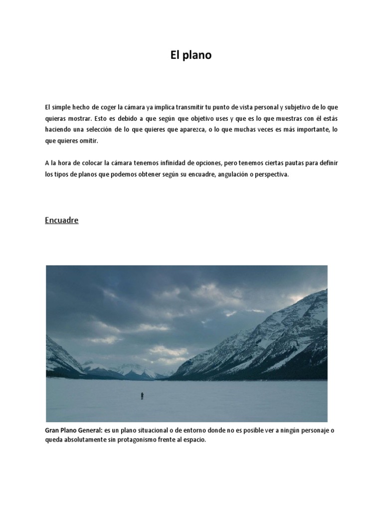Tipos de Plano y Composición en Cine | PDF | Composición (artes ...