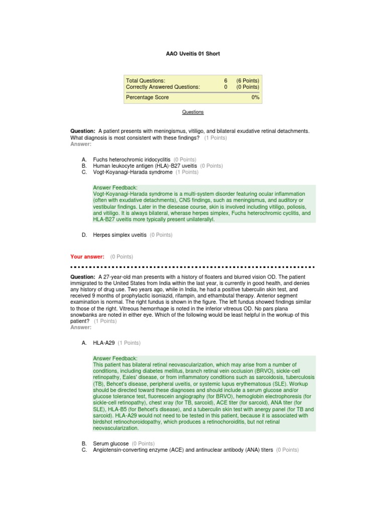 AAO Uveitis | PDF | Glaucoma | Cataract