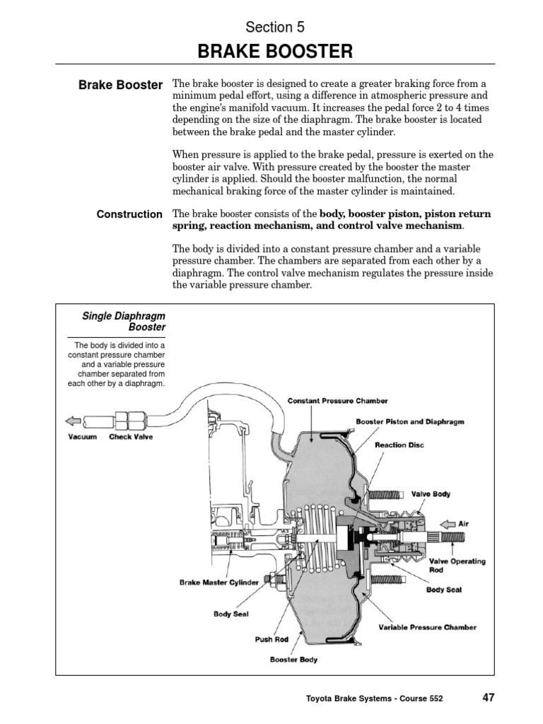 Brake Booster PDF | PDF | Brake | Valve