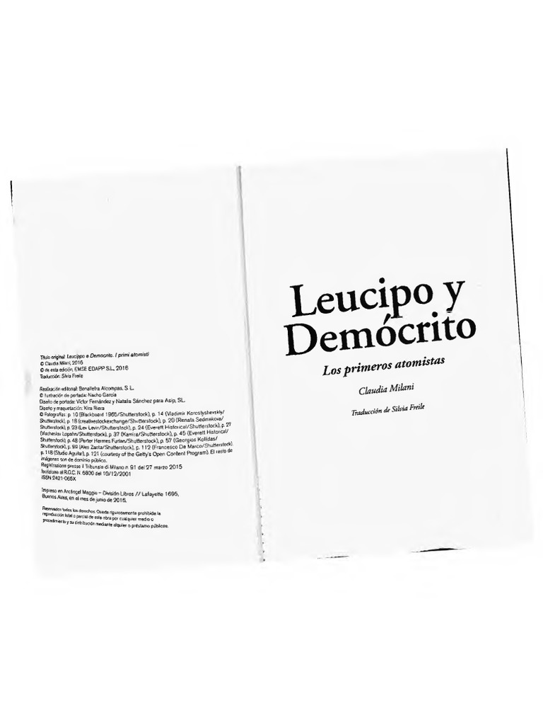 Leucipido y Democrito | PDF | Metafísica | Science