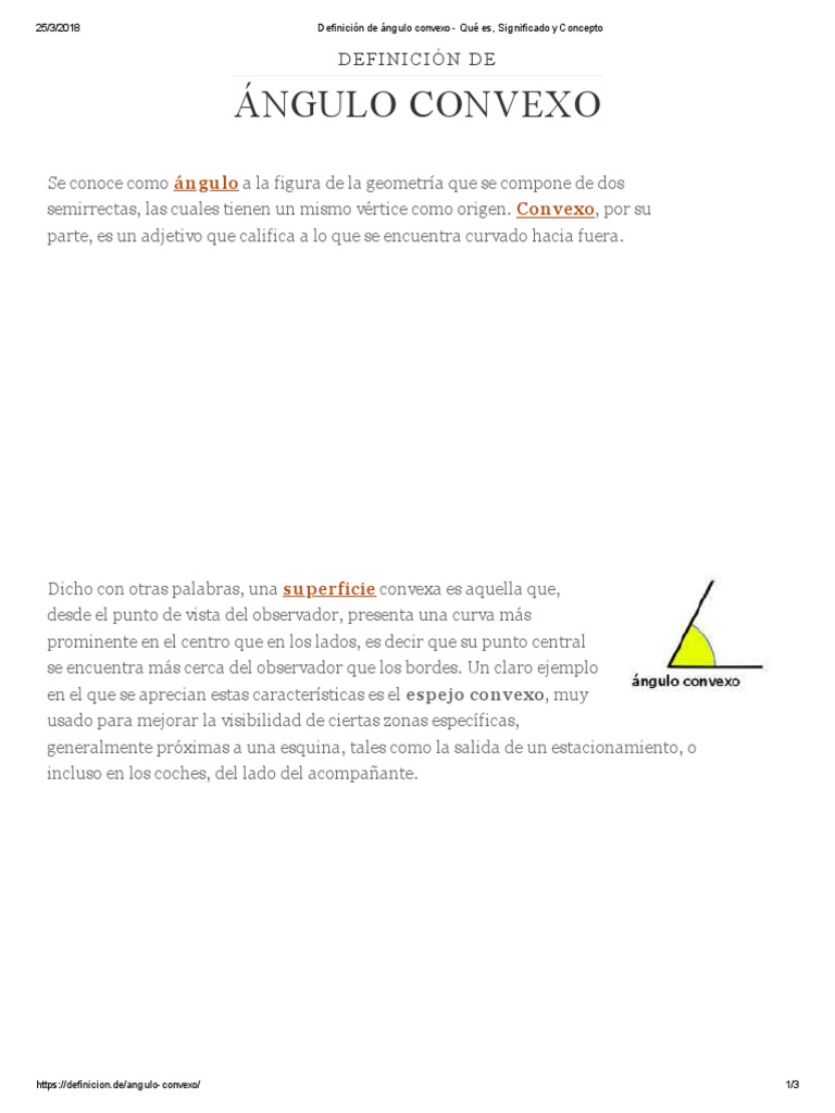 Definición de Ángulo Convexo - Qué Es, Significado y Concepto (2 ...