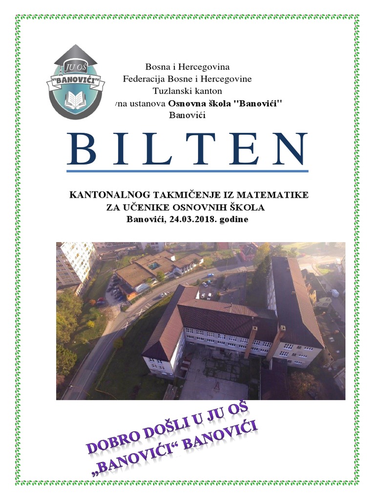 Matematika Bilten OŠ Banovici PDF | PDF