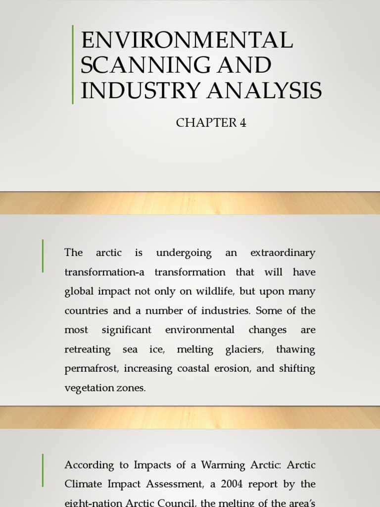 Environmental Scanning and Industry Analysis | PDF | Arctic | Competition
