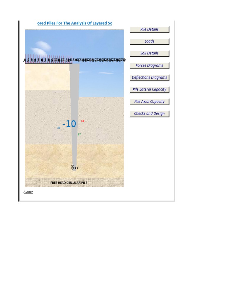 Bored Pile Analysis for Layered Soil | PDF