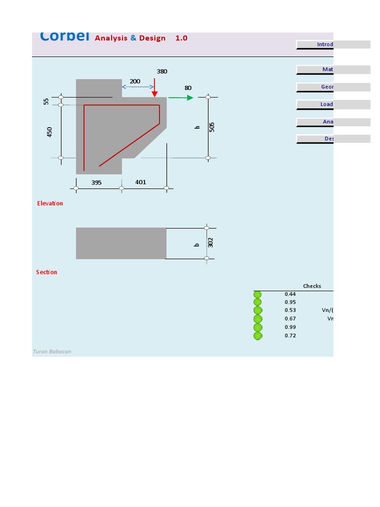 Corbel Analysis Design 1.0 | Concrete | Strength Of Materials