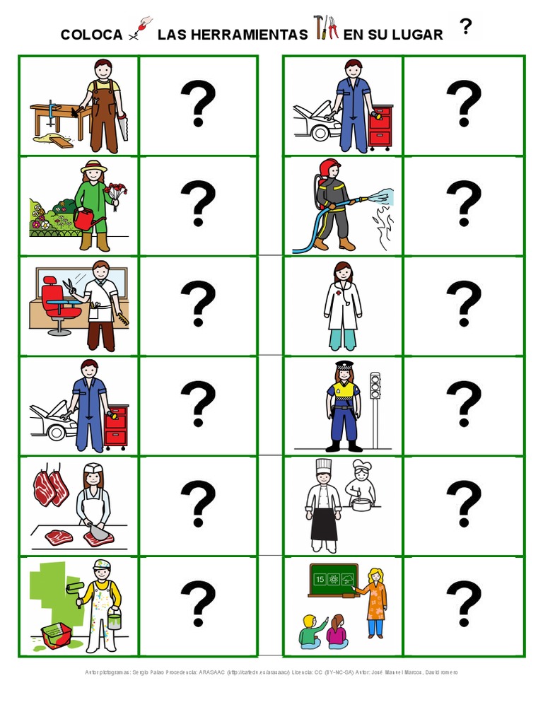 Material para Primaria, Profesiones Oficios y Herramientas | PDF