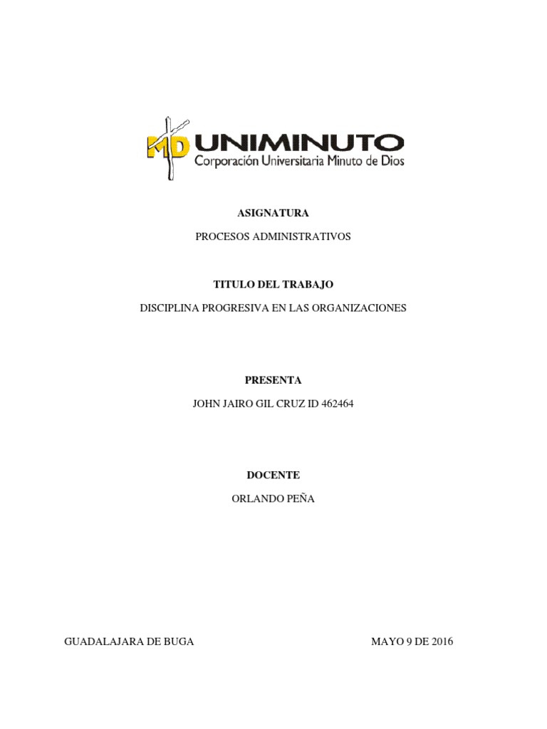 Disciplina Progresiva | PDF | Disciplinas | Gestión de recursos humanos