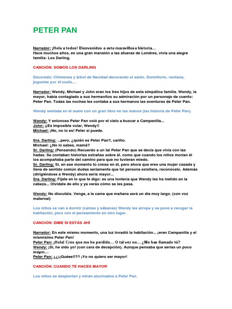 Peter Pan PDF | Descargar gratis PDF | Peter Pan | Neverland