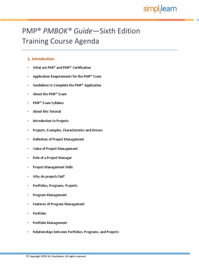 PMP 6 Edition | PDF | Project Management | Industries