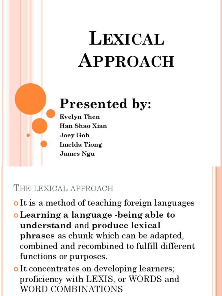 Lexical Approach | PDF | Lexicon | Vocabulary