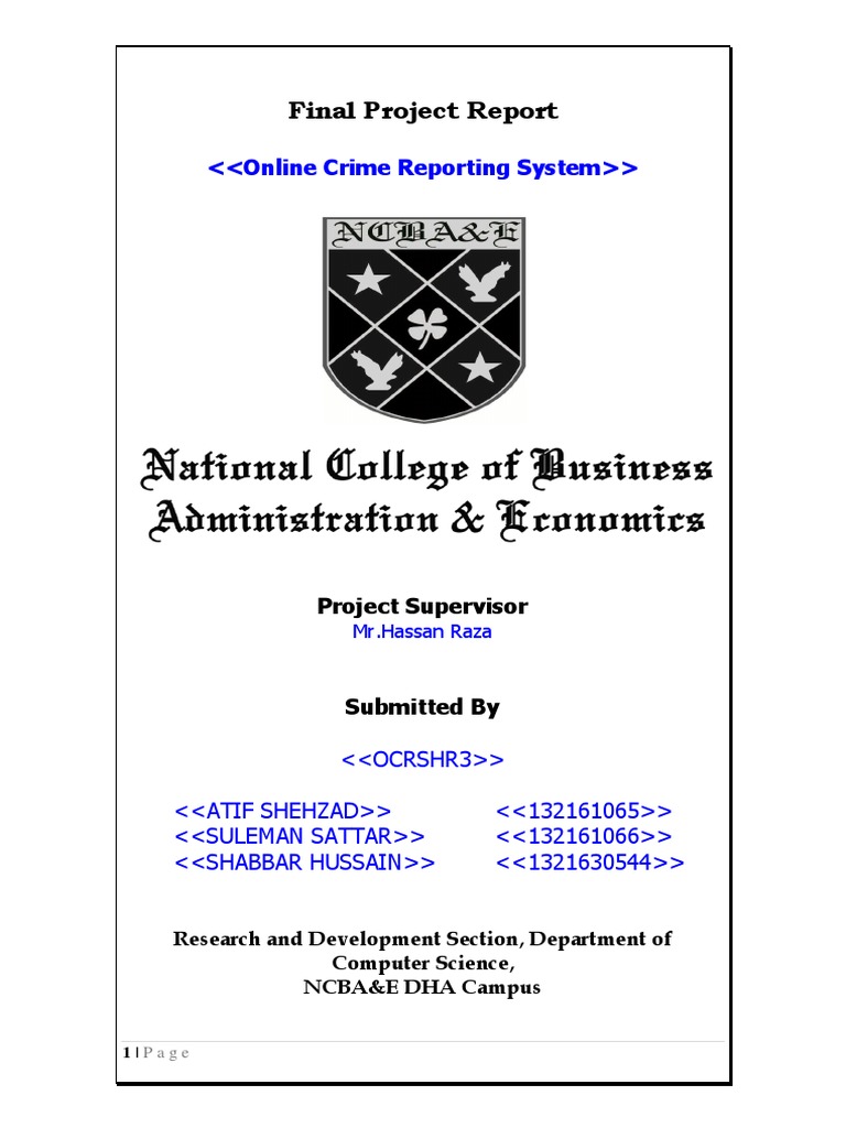 Online Crime Report Final Documentation | PDF | Graphical User ...