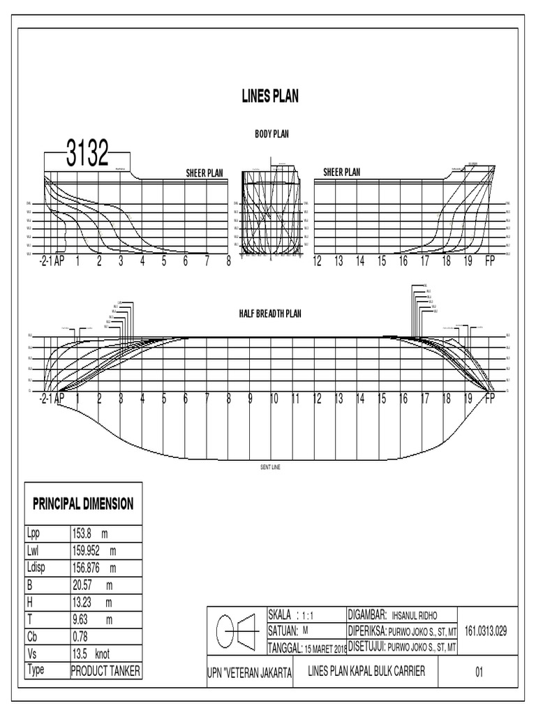 A Concise and Insightful Title for a Ship Lines Plan Document | PDF