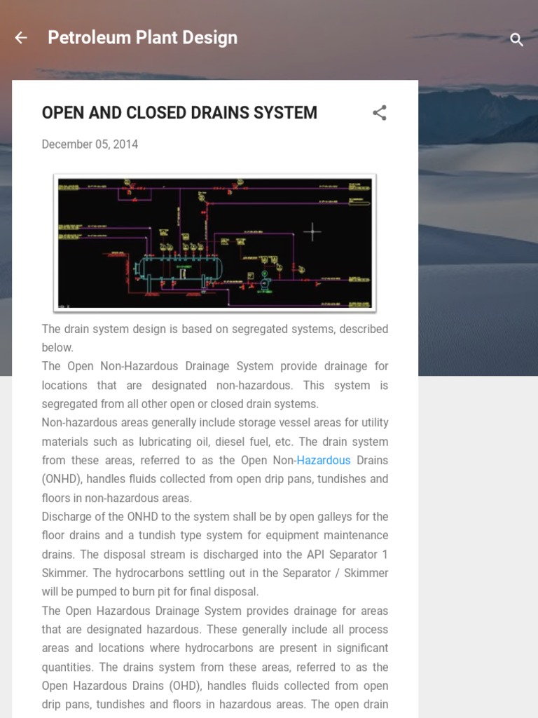 Open vs Closed Drain Systems Explained | PDF | Chemical Engineering ...