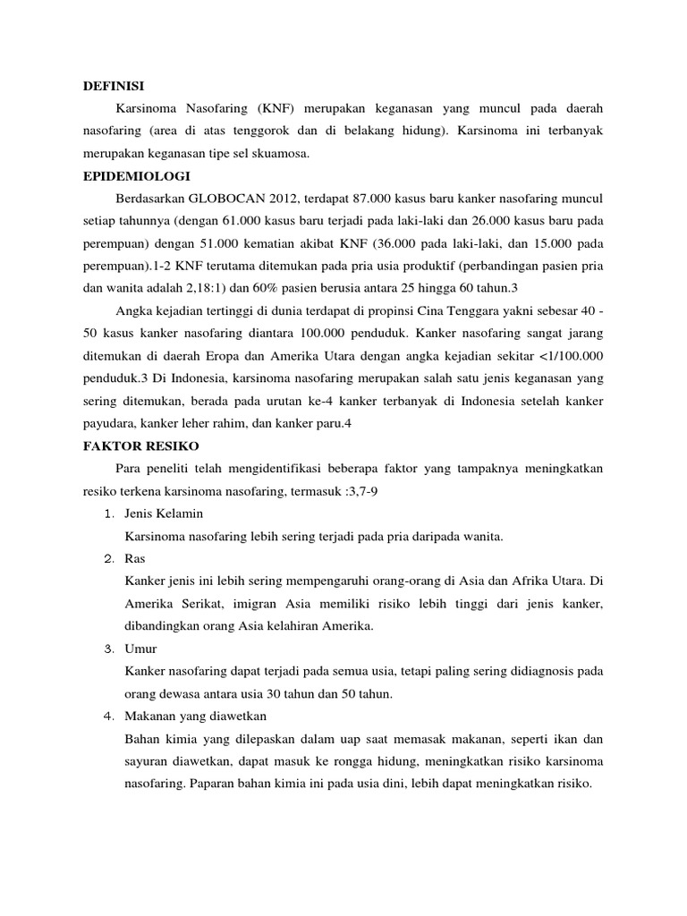 Panduan Karsinoma Nasofaring | PDF | Sains & Matematika