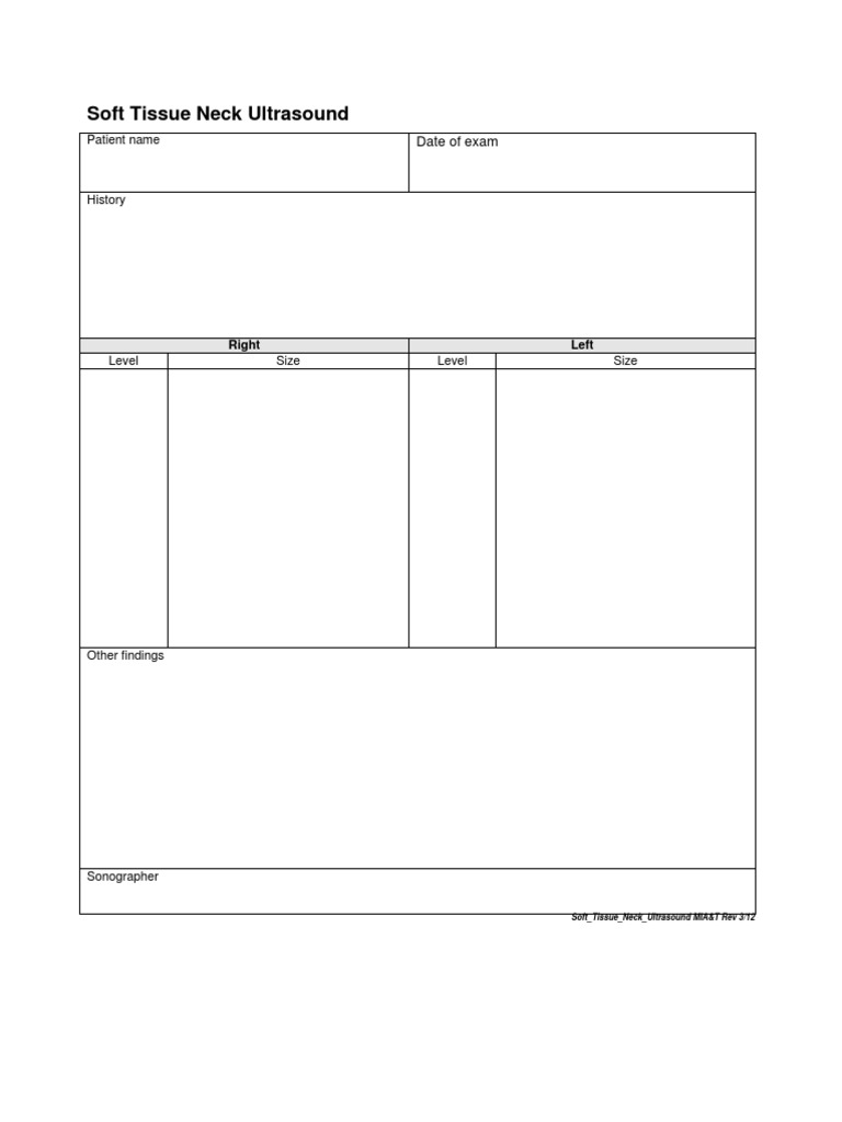 Soft Tissue Neck Ultrasound | PDF