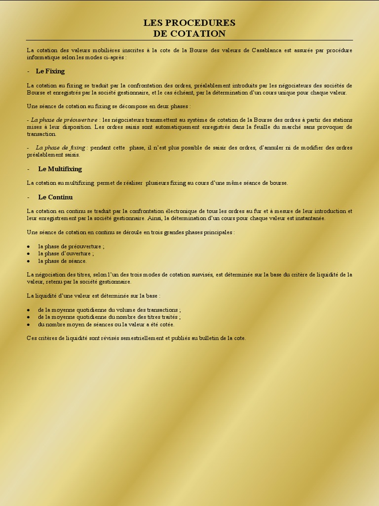 Procedure de Cotation PDF | PDF