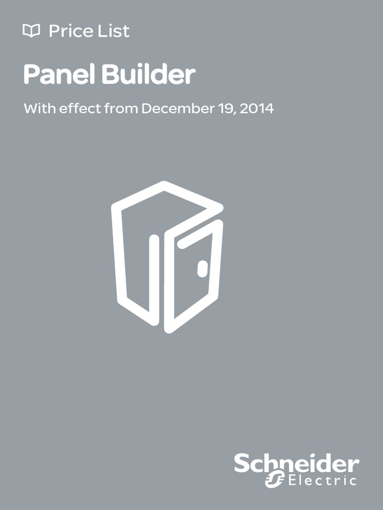 Panel Builder.pdf | Manufactured Goods | Electrical Equipment