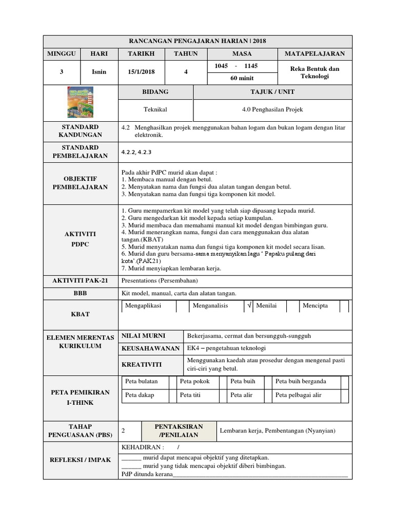 RPH RBT Tahun 4 | PDF