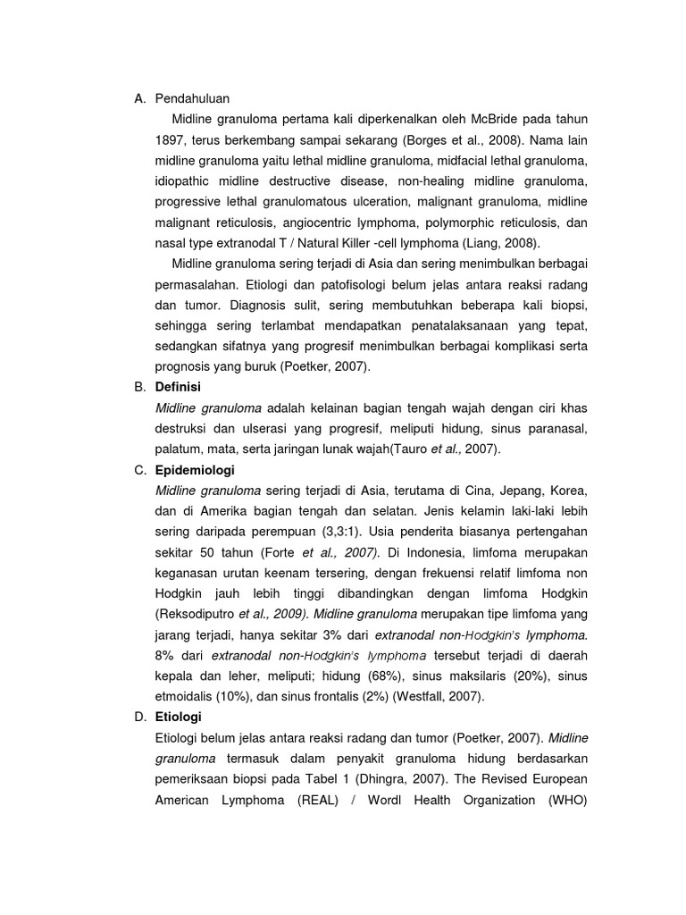 LP Midline Granuloma | PDF