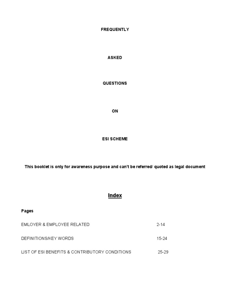 Esi PDF | PDF | Employee Benefits | Employment